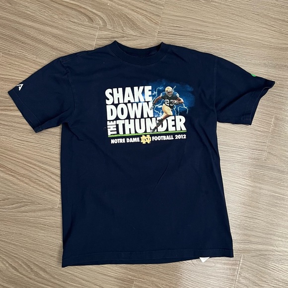 As Sports | Shirts | 22 Notre Dame Irish Football Shake Down The Thunder Mens Tshirt Large ...